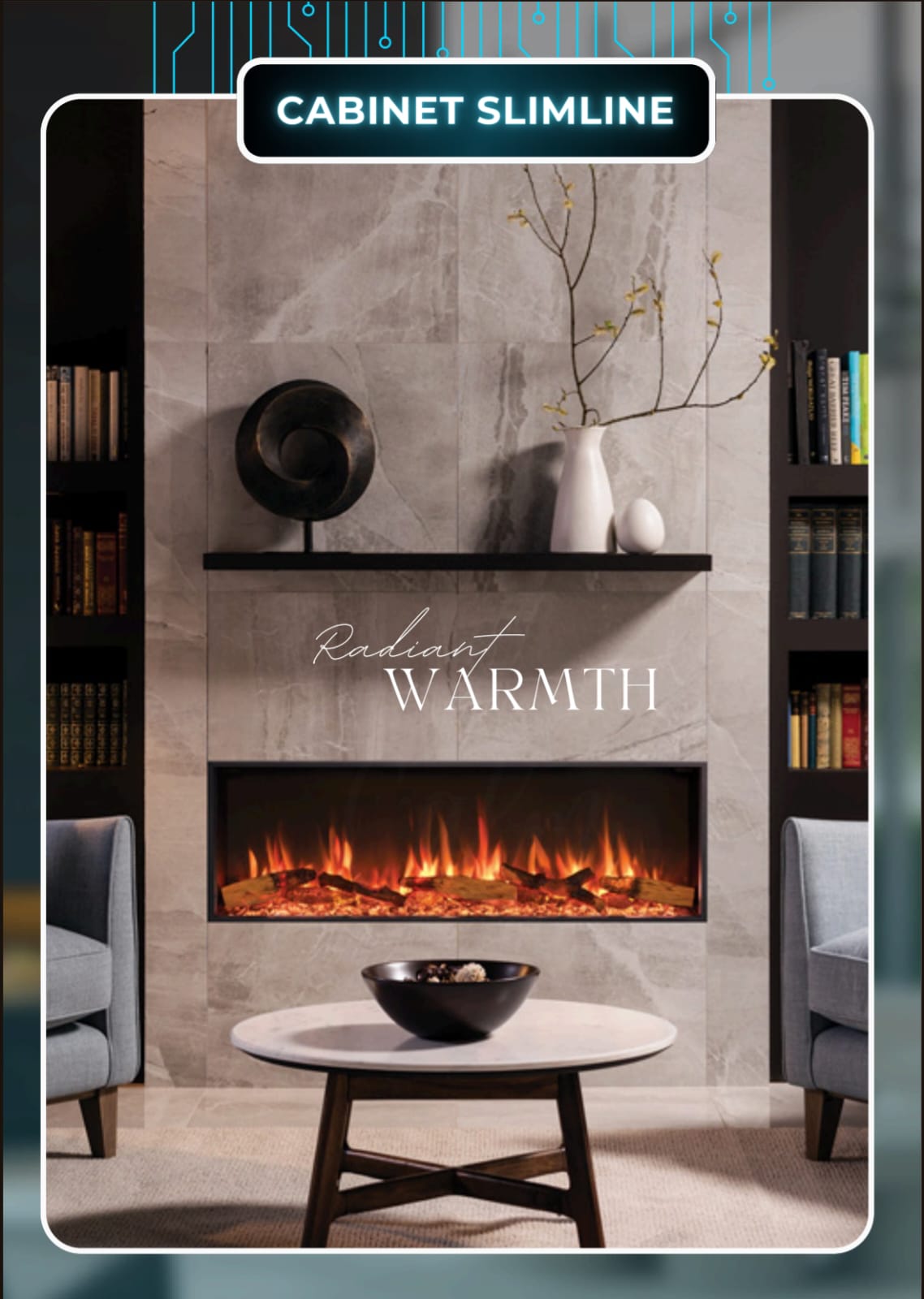 ELECTRIC FIREPLACE (CABINET SLIMLINE) – CALM BY FIRE
